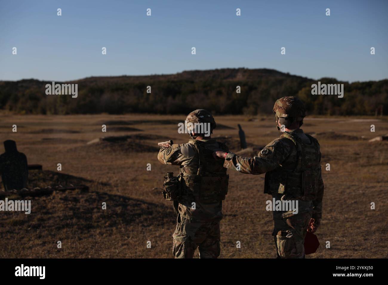 U.S. Army Reserve Spc. Anthony Resendez (with the M17) and Spc. Danny ...