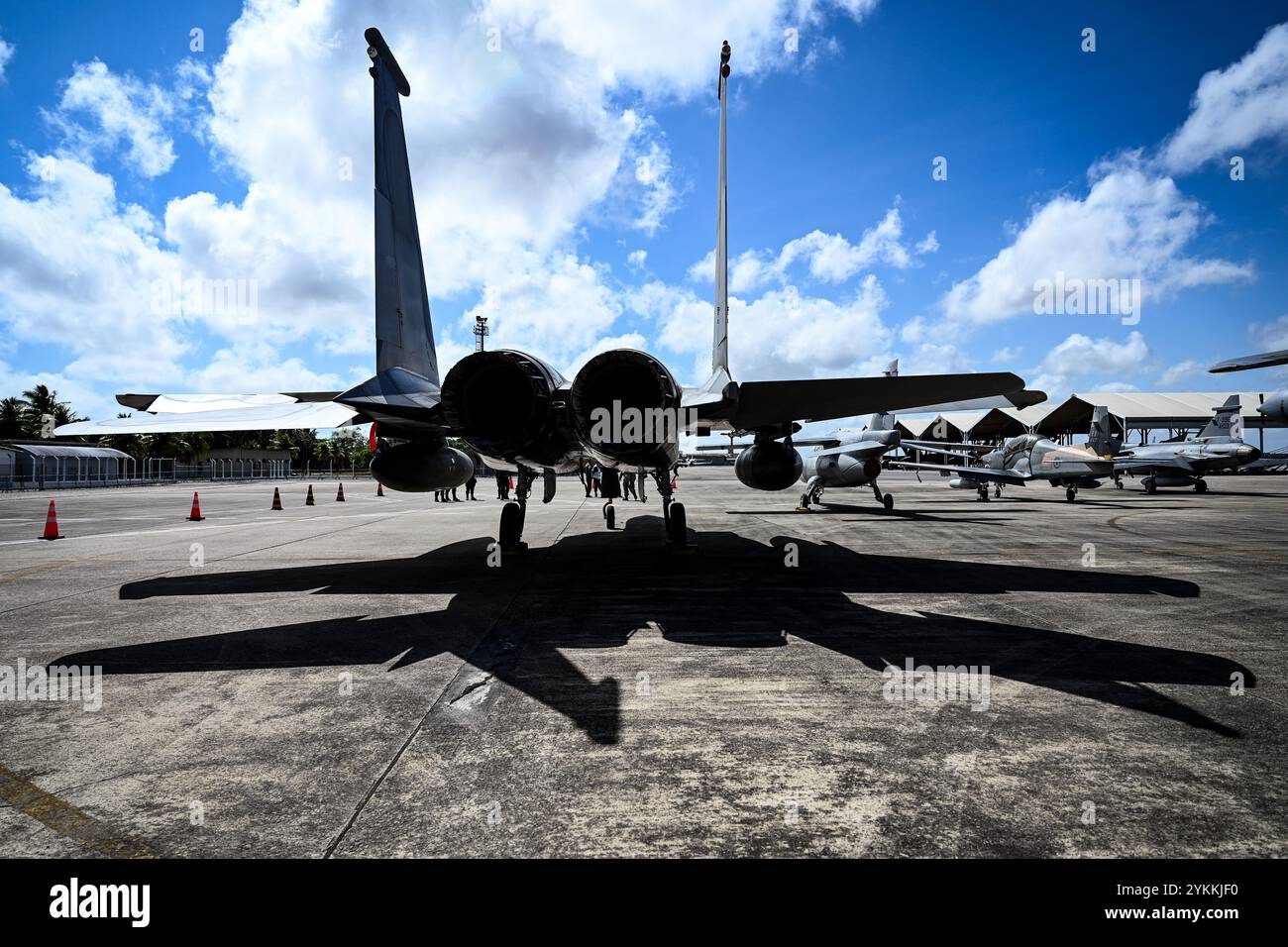 A U.S. Air Force F-15C Eagle assigned to the Louisiana Air National ...
