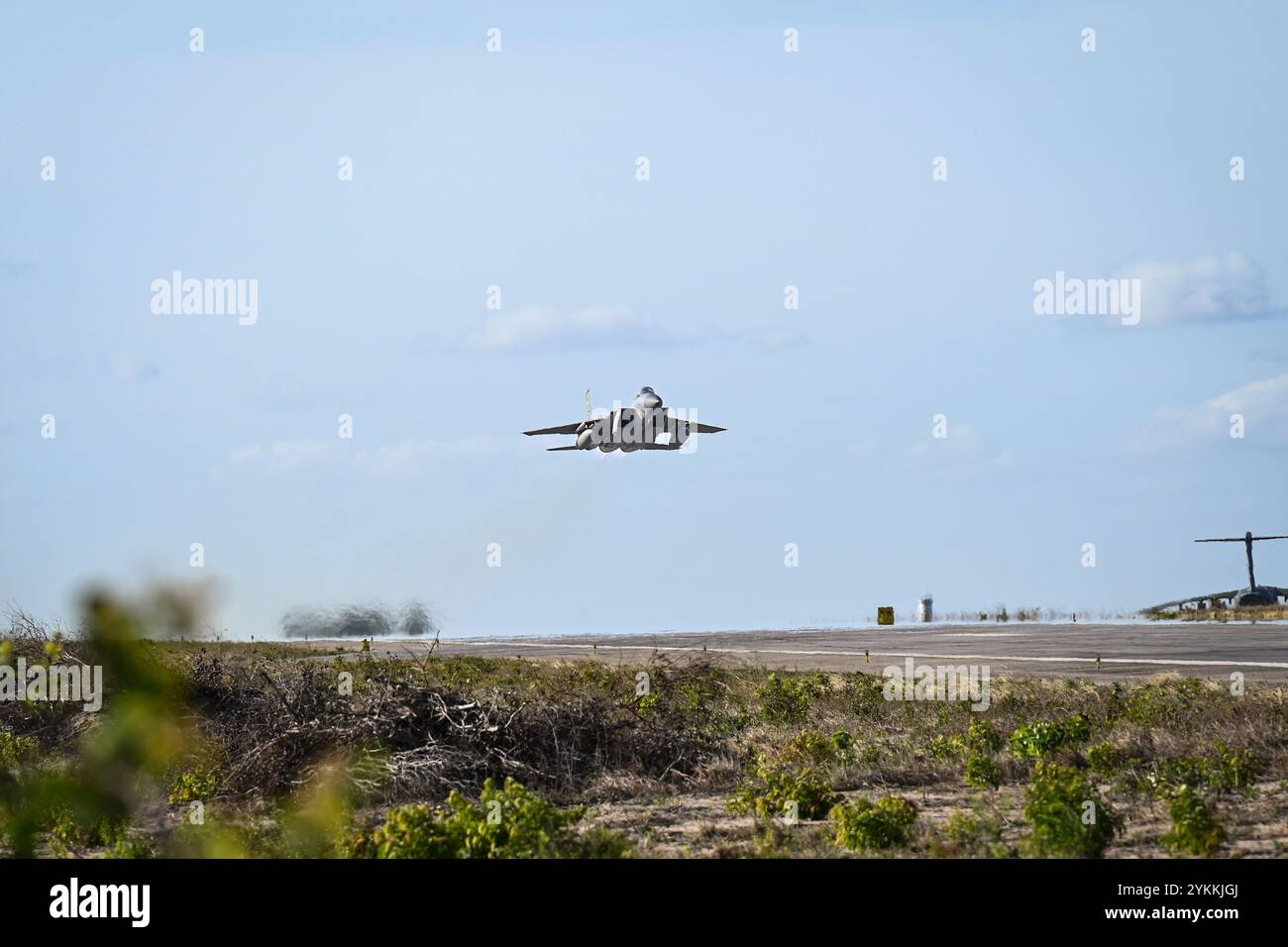 A U.S. Air Force F-15C Eagle assigned to the Louisiana Air National ...
