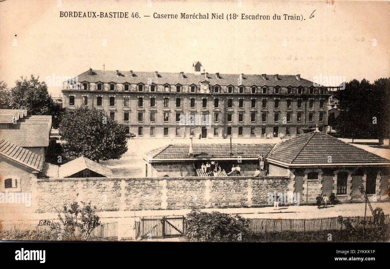 Bordeaux-Bastide - Caserne Niel - 18e escadron du train 7 Stock Photo ...