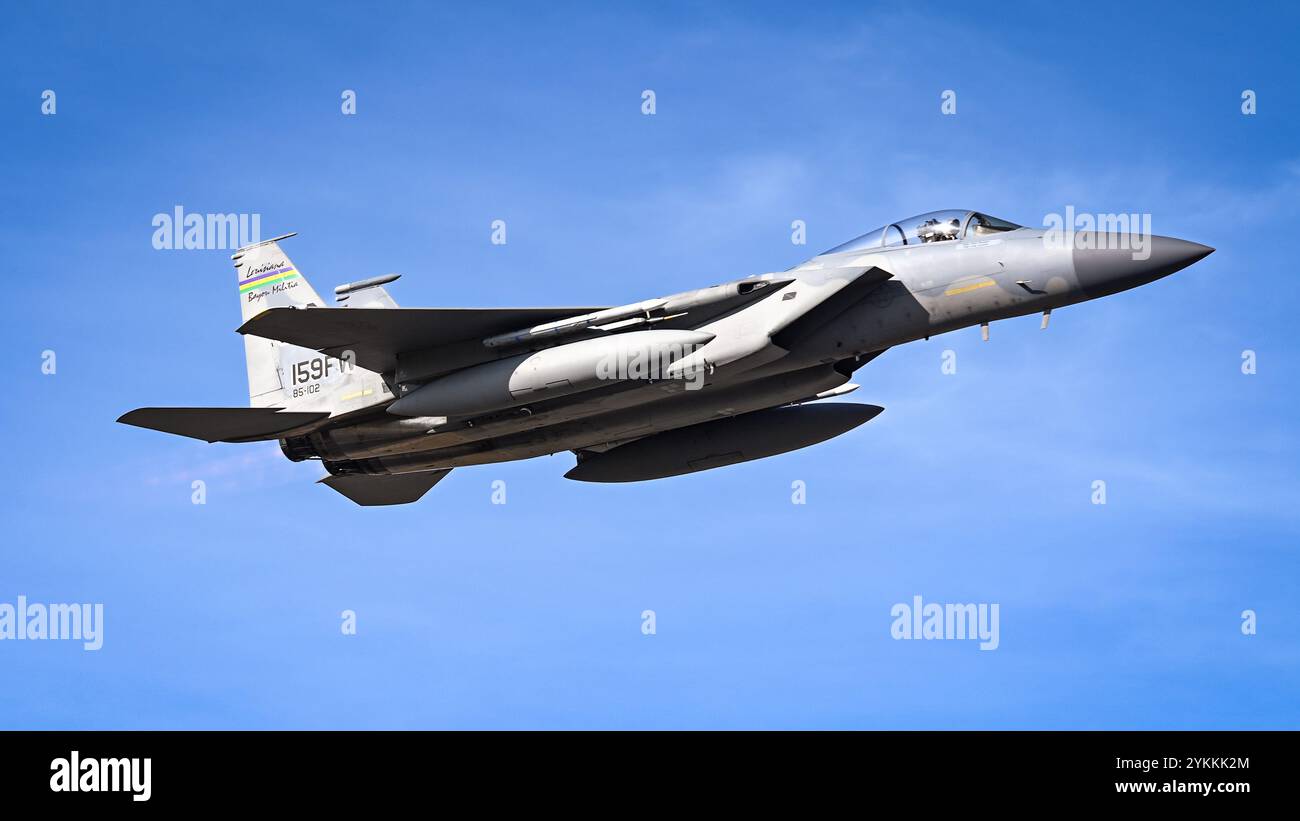 A U.S. Air Force F15C Eagle assigned to the Louisiana Air National ...