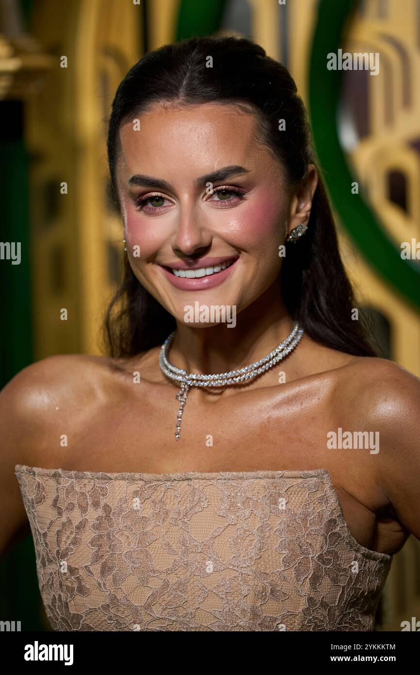 Amber Davies poses for photographers upon arrival at the premiere of ...