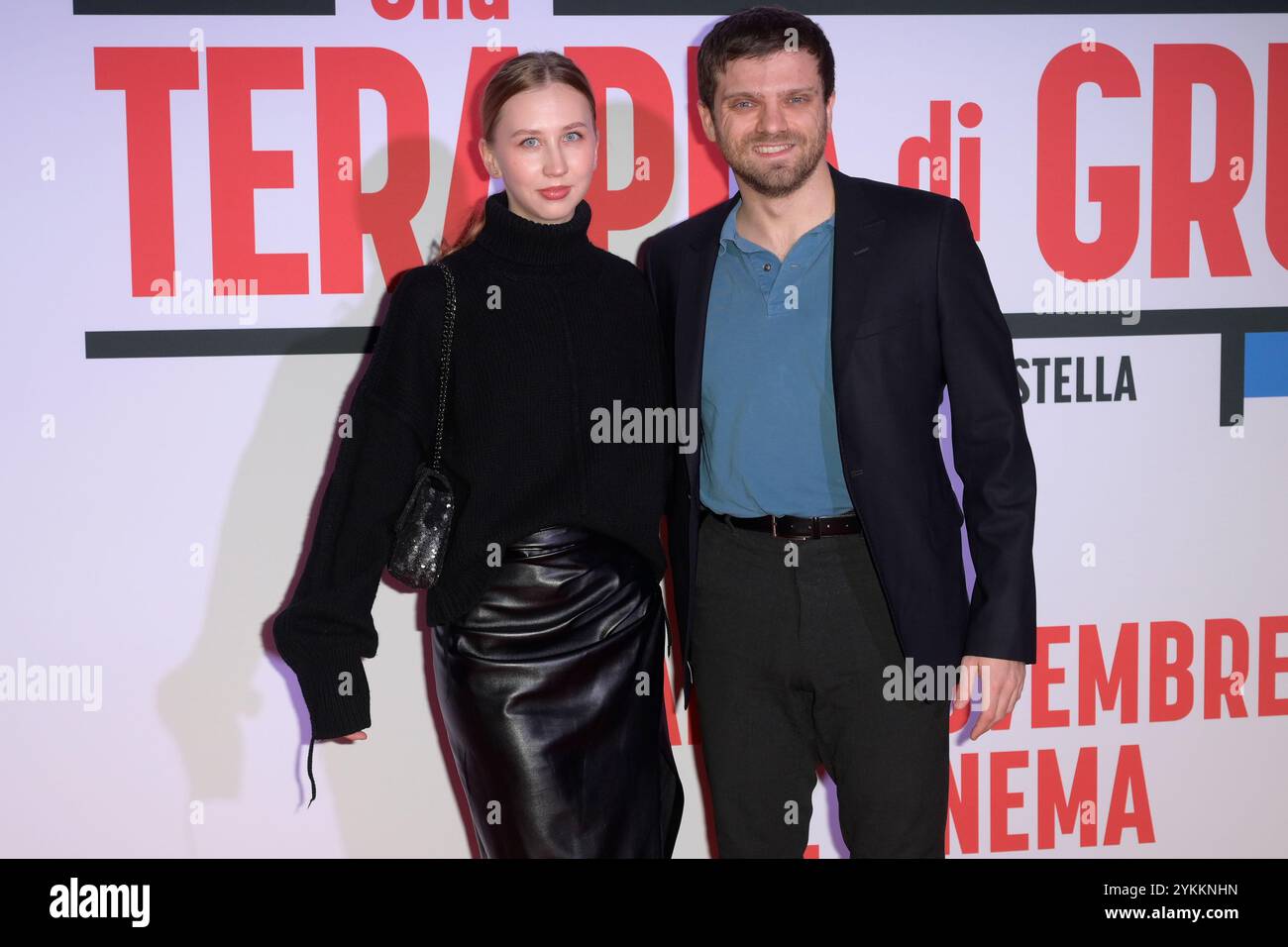 Rome, Italy. 18th Nov, 2024. Jacopo Olmo Antinori (r) and girlfriend (l ...