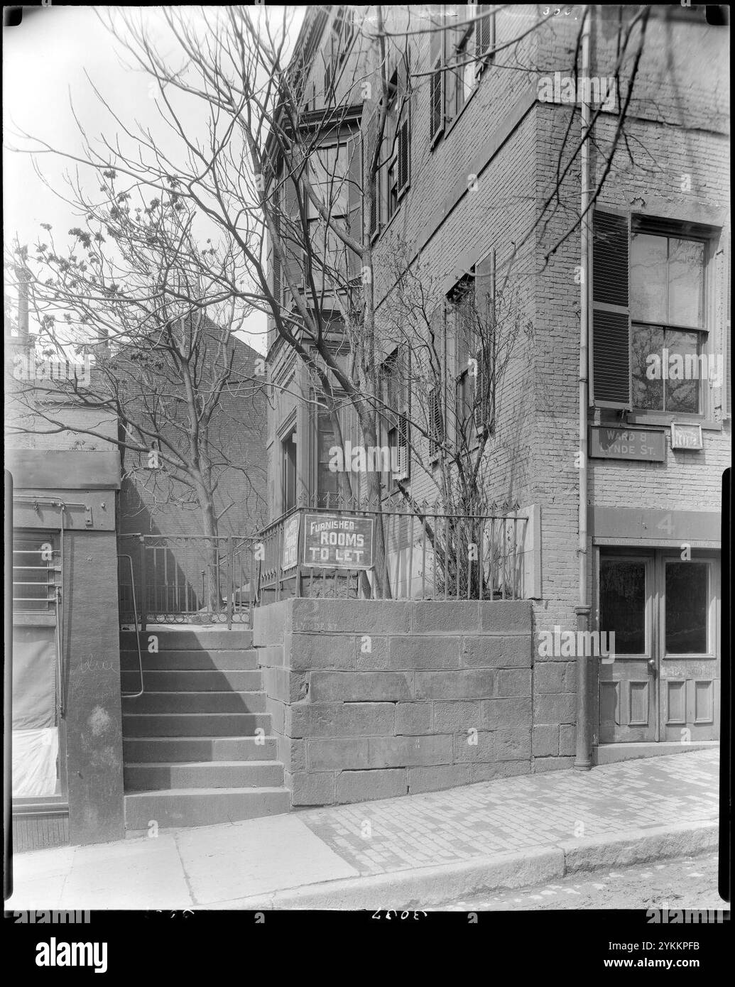 Boston, 2 Lynde Street, exterior detail, iron fence, Harrison Gray Otis ...