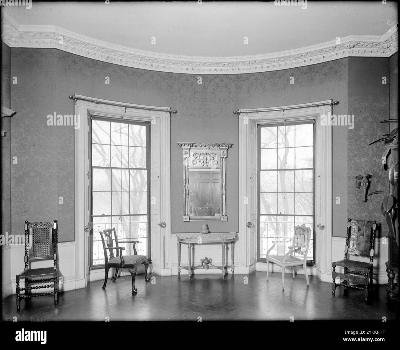 Boston, 40 Beacon Street, front room, second floor, Daniel Parker house ...
