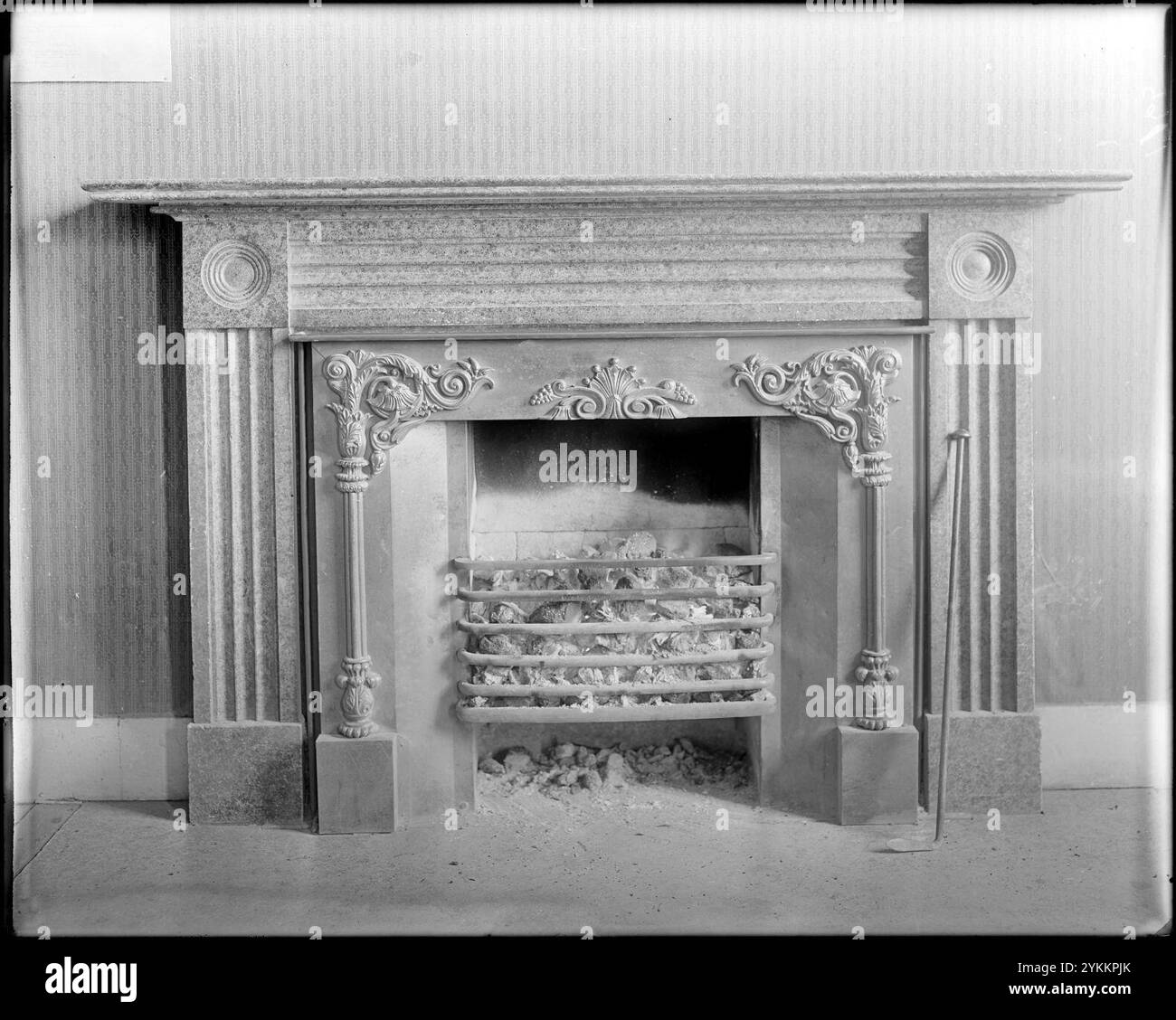 Boston, 40 Beacon Street, interior detail, mantel, Daniel P. Parker ...