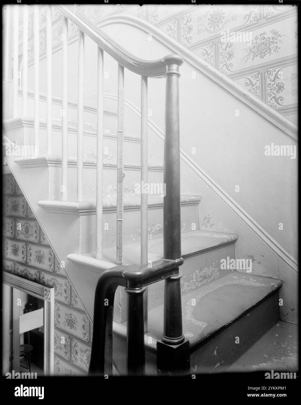 Boston, 40 Beacon Street, interior detail, stairway, Daniel P. Parker ...