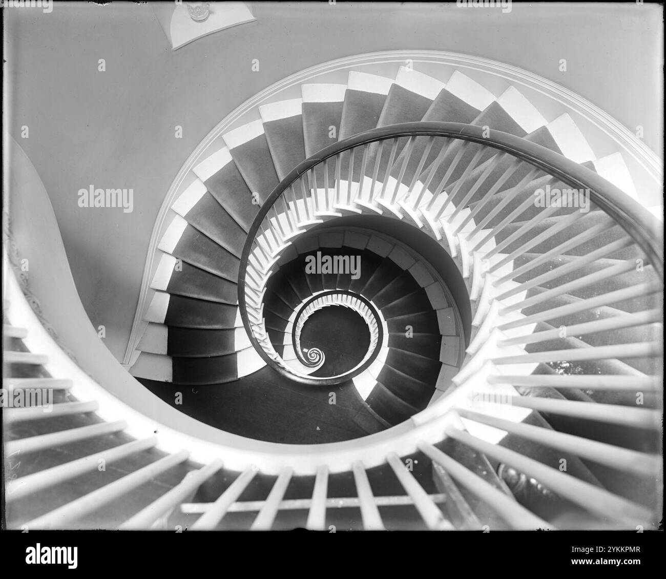 Boston, 40 Beacon Street, interior detail, stairway, Daniel P. Parker ...