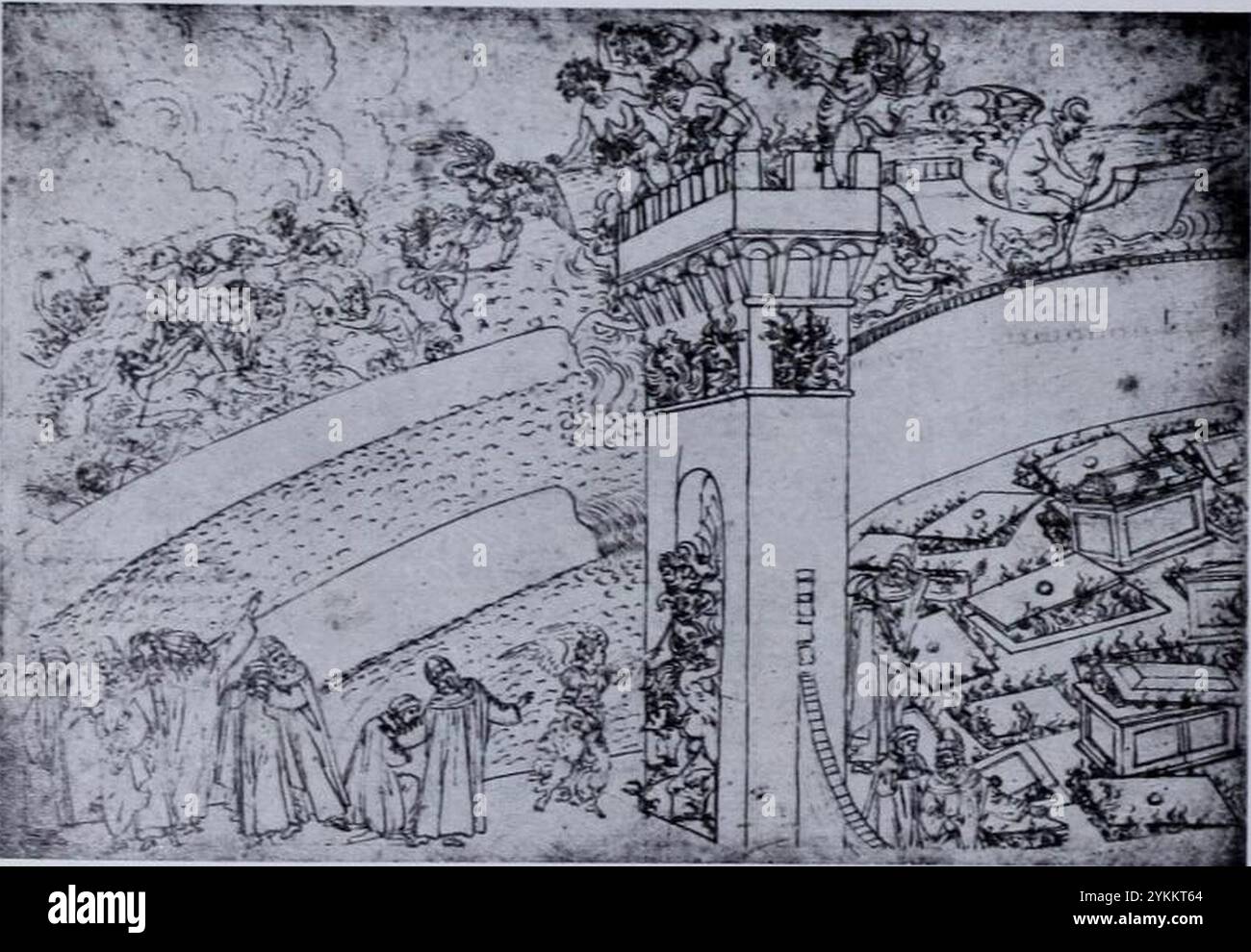 Botticelli - Inferno, Canto VIII (Vatican Stock Photo - Alamy