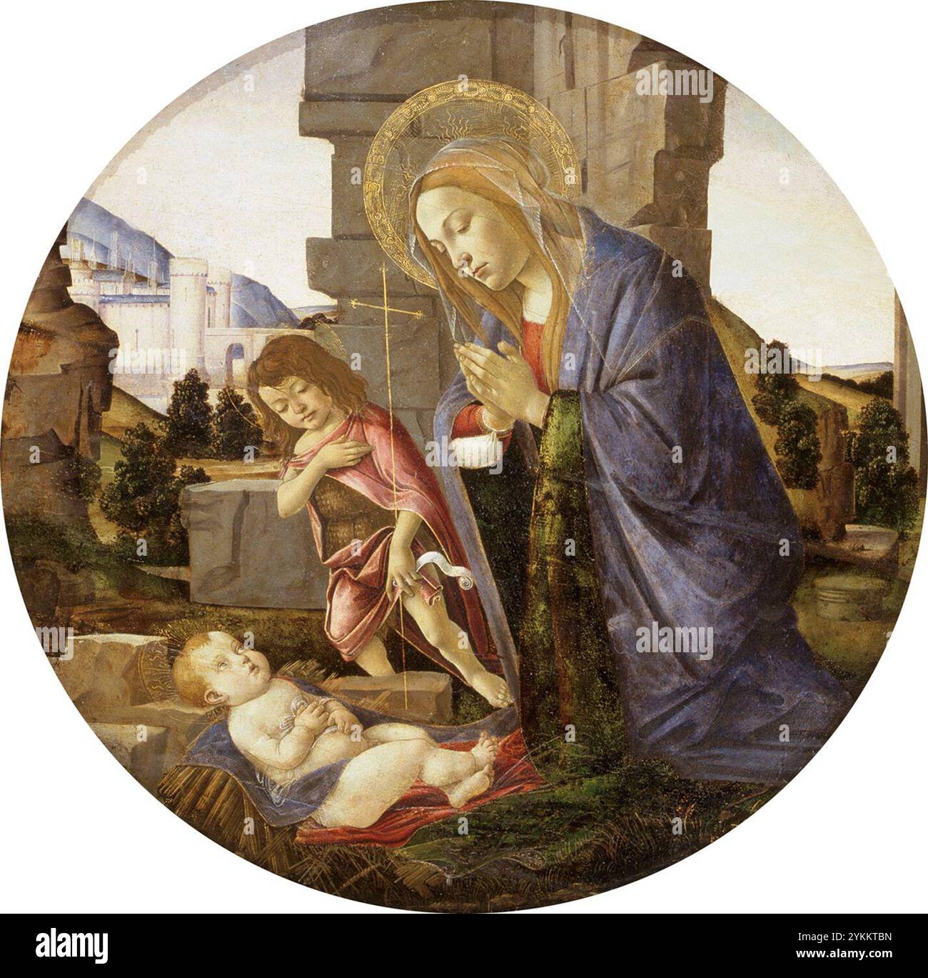 Botticelli (studio of) - Virgin Adoring the Child with the Young Saint ...