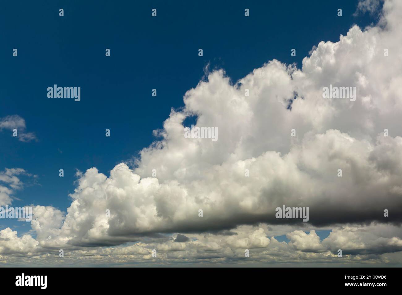 Blue sky with white clouds. Bright summer skyscape Stock Photo - Alamy