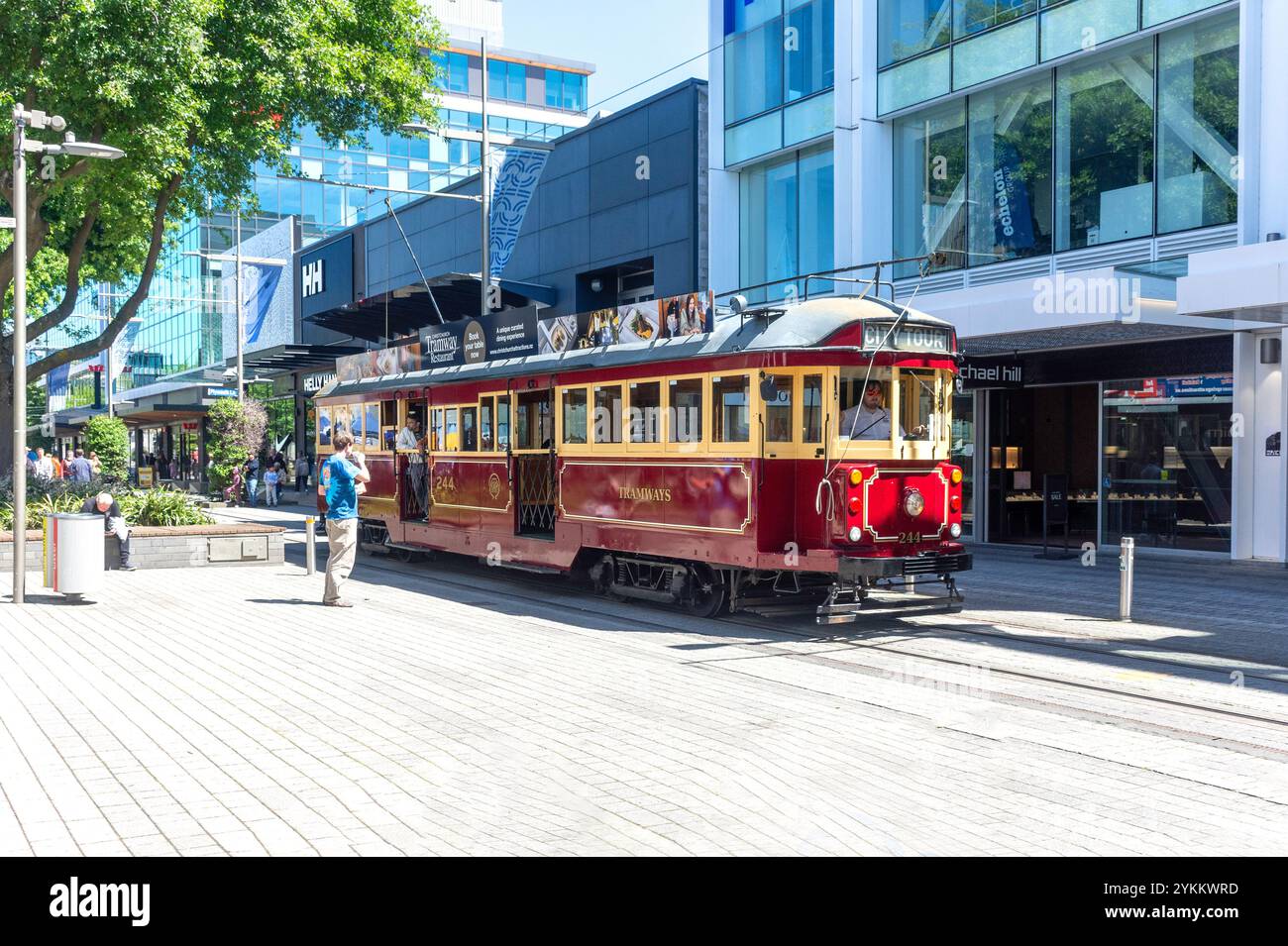 Christchurch Tramway City Tour Tram, Cashel Street, Christchurch ...