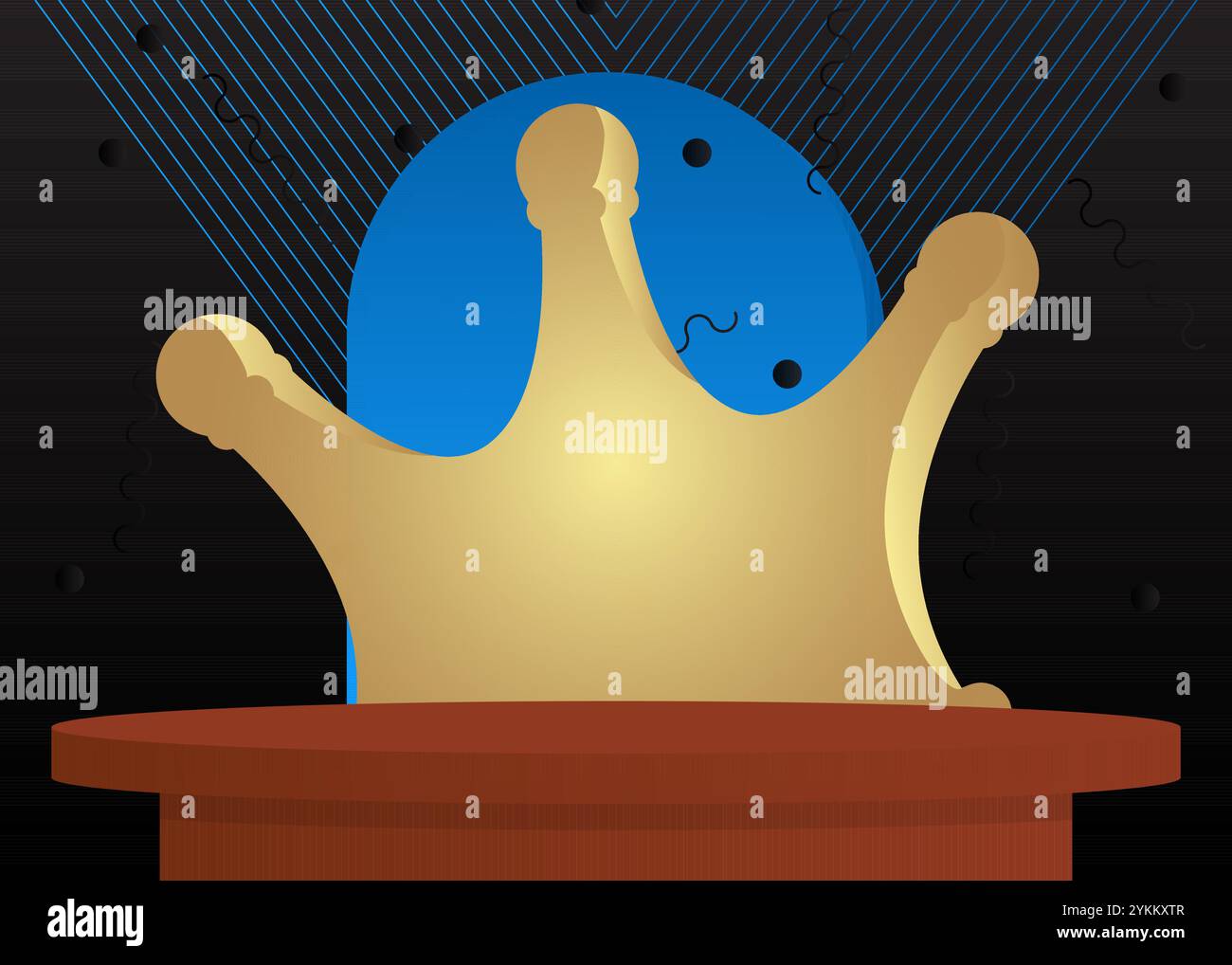 Mockup product display with Crown. Vector cylinder pedestal podium ...