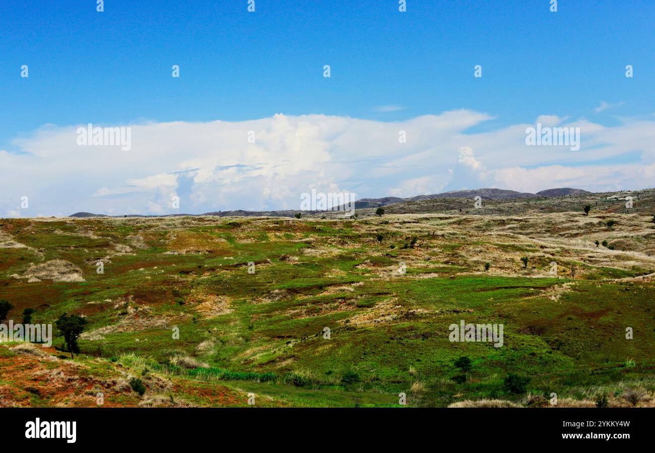 Beatuiful landscapes in the Central Highalnds in Madagascar Stock Photo ...
