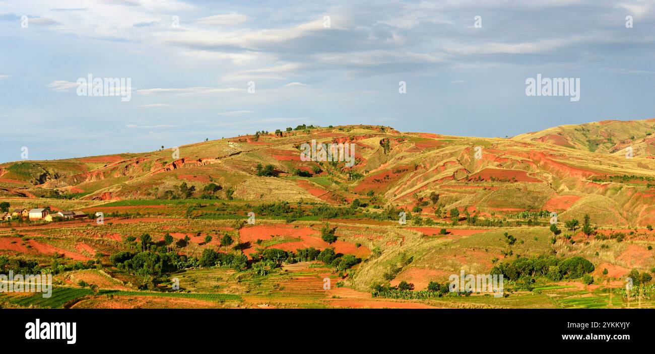 Beautiful landscapes in the Central Highlands in Madagascar Stock Photo ...