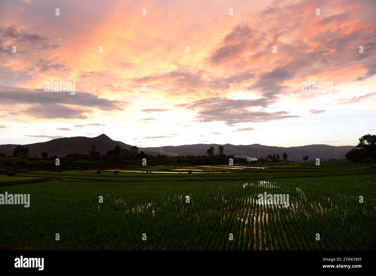 Beatuiful landscapes in the Central Highalnds in Madagascar Stock Photo ...