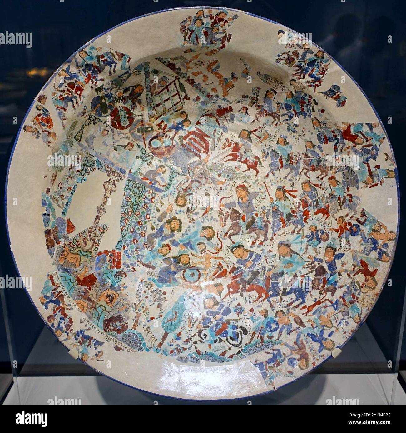 Bowl, Iran, early 13th century, composite body painted over glaze with ...