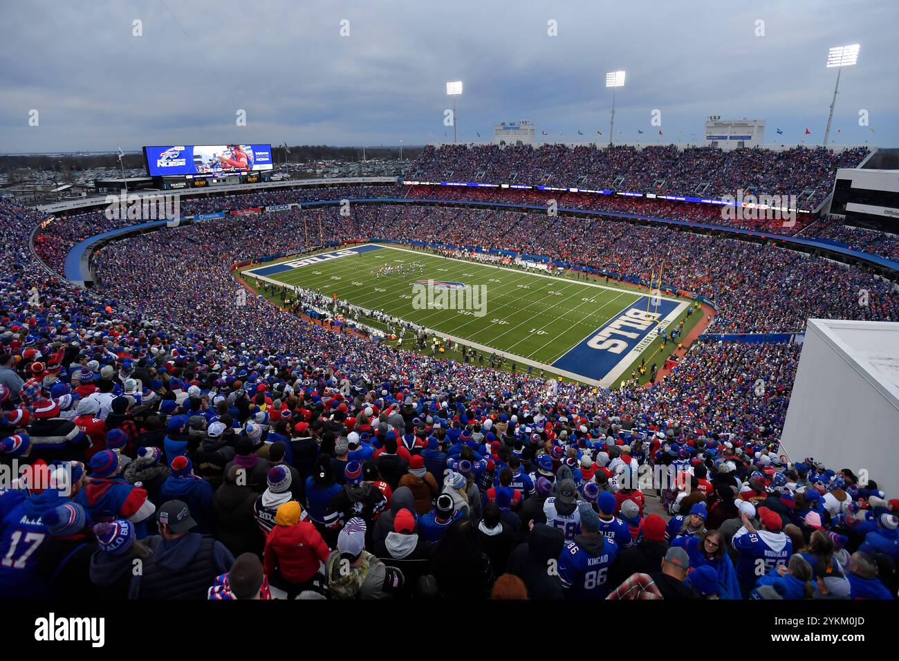 Overall view of Highmark Stadium during the first half of an NFL ...