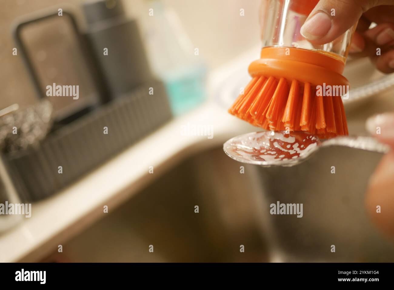 Kitchen washing using detergent solution hi-res stock photography and ...