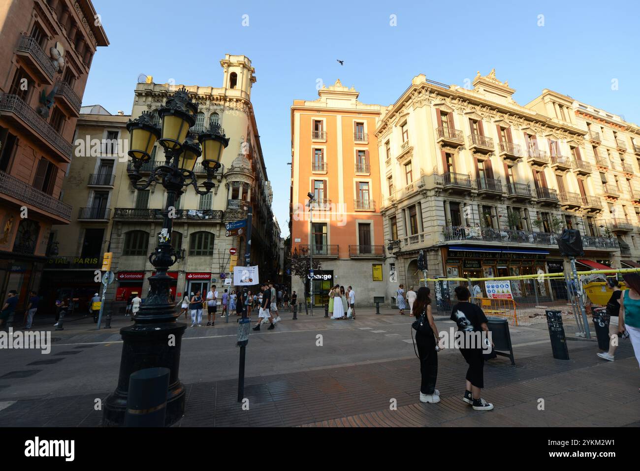 Beautiful buildings along La Rambla in Barcelona, Spain Stock Photo - Alamy