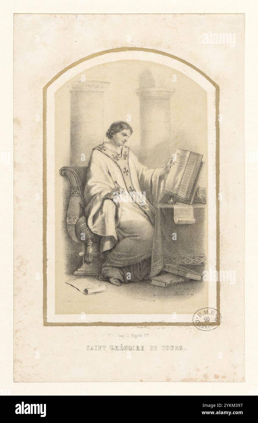 Saint gregoire de tours hi-res stock photography and images - Alamy