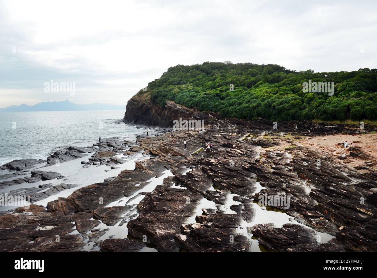 Beautiful rocky coastline in Tung Ping Chau island in Hong Kong Stock ...