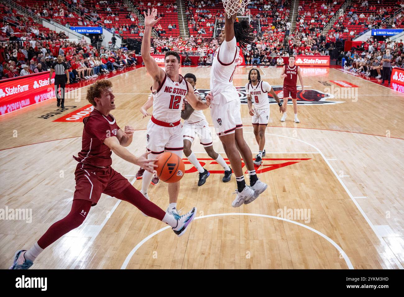 Raleigh, NC, USA. 18th Nov, 2024. Colgate Raiders guard Blake Forrest ...