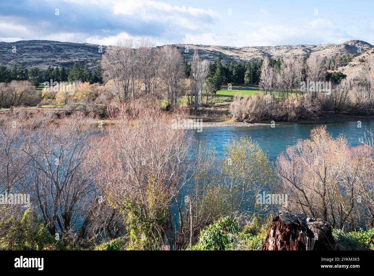 Gorgeous river landscape Roxburgh New Zealand Clutha river blue Stock ...