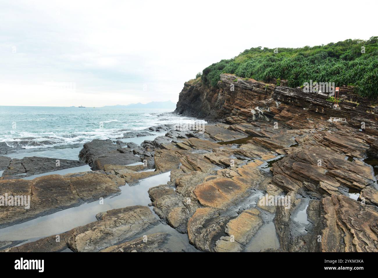 Beautiful rocky coastline in Tung Ping Chau island in Hong Kong Stock ...