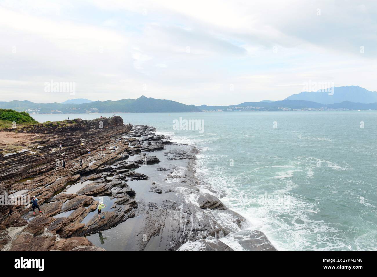 Beautiful rocky coastline in Tung Ping Chau island in Hong Kong Stock ...