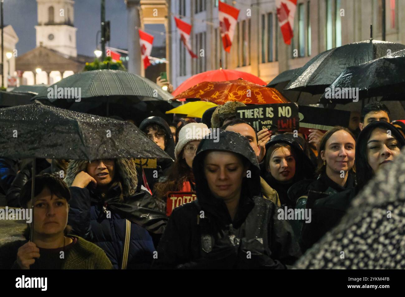 London, UK. 18th November, 2024. Hundreds of British-New Zealanders and ...