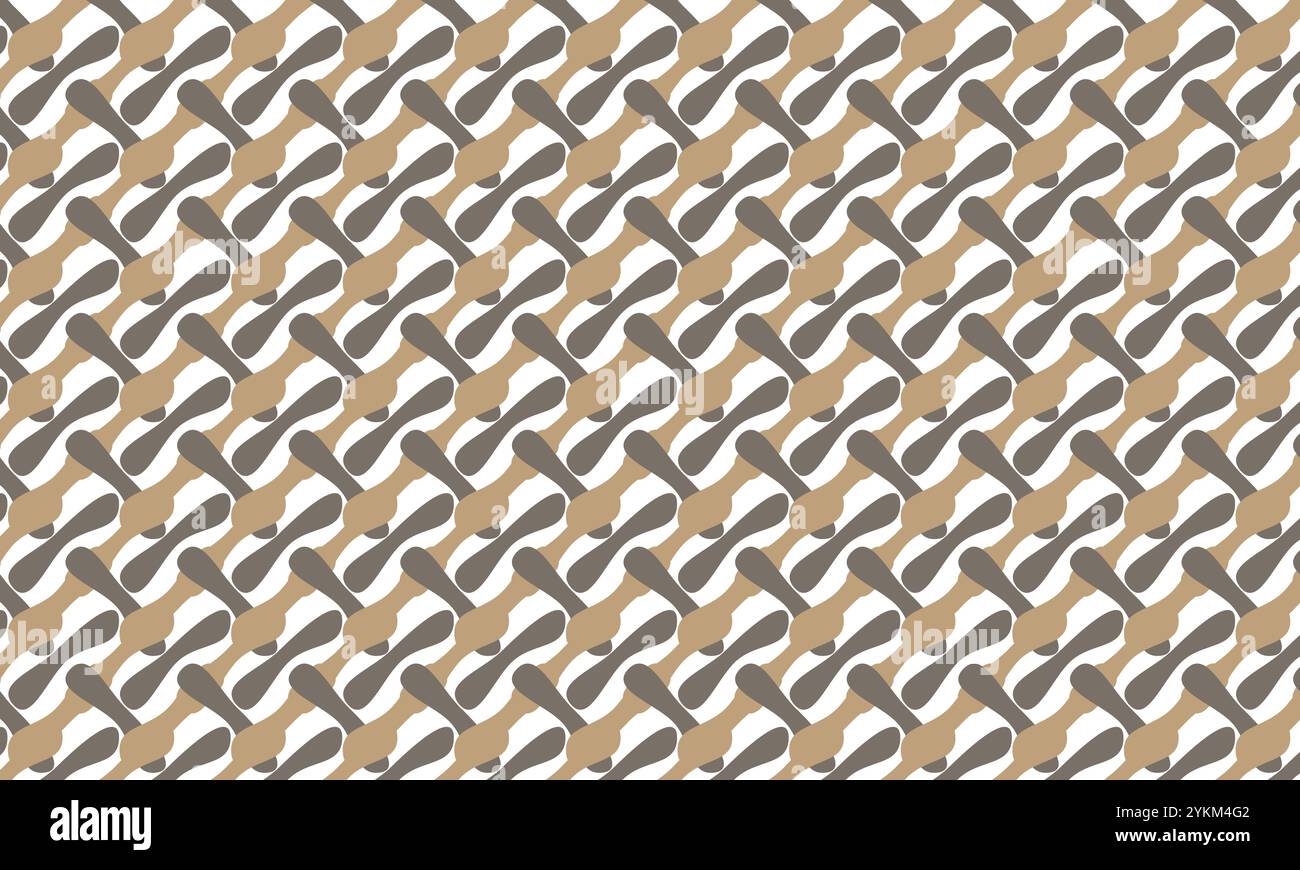 Elegant Beige and Gray Interlocking Leaf Pattern on White Background ...