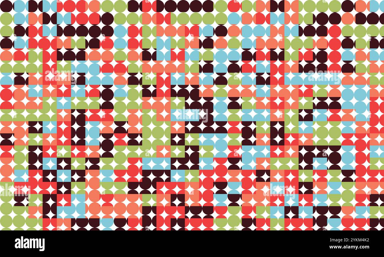 Intricate Pink and White Star Pattern. Overlapping Geometric Shapes ...