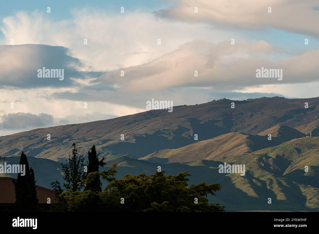 Beautiful mountain landscape sun and shadows landscape new zealand ...