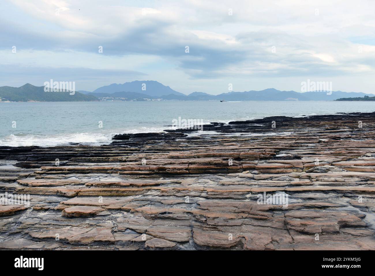 Beautiful rocky coastline in Tung Ping Chau island in Hong Kong Stock ...