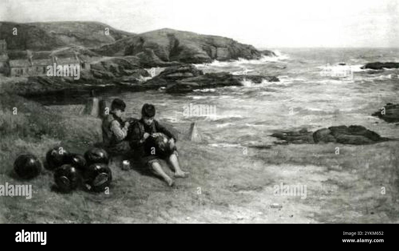 Boys and Buoys - Archibald David Reid Stock Photo - Alamy