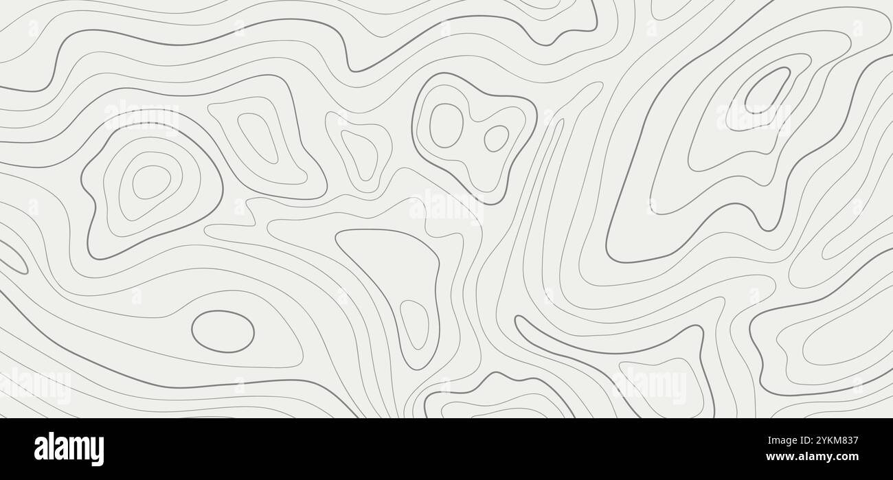 Abstract black line topography map contour with grey background.Vector ...