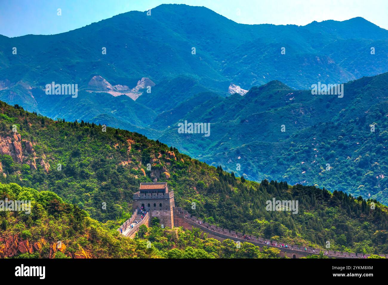 Tower Great Wall Outer Section Summer Badaling Beijing China. This ...
