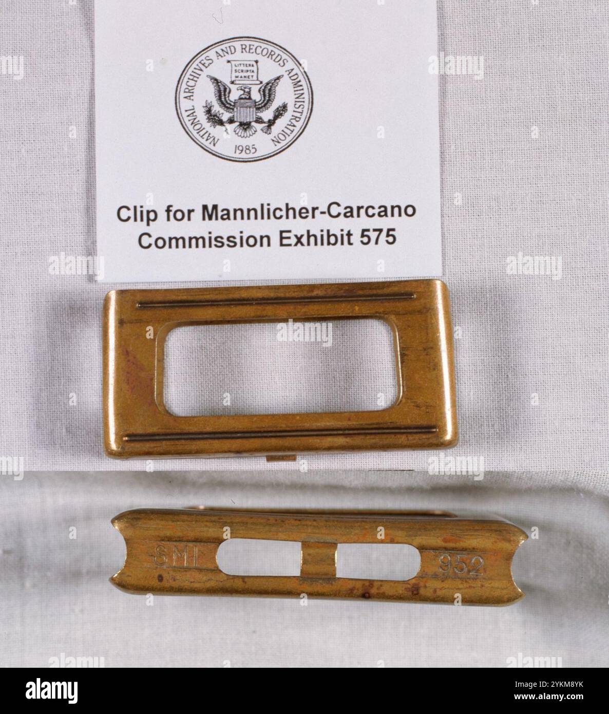 Brass clip from Lee Harvey Oswald's Mannlicher-Carcano rifle Stock ...
