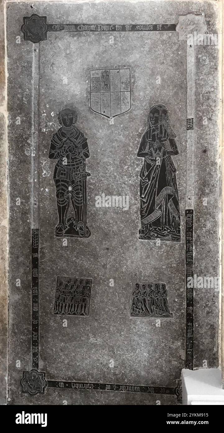 Brass RichardVerney Died1527 &Wife AnneDanvers Chapel ComptonVerney ...