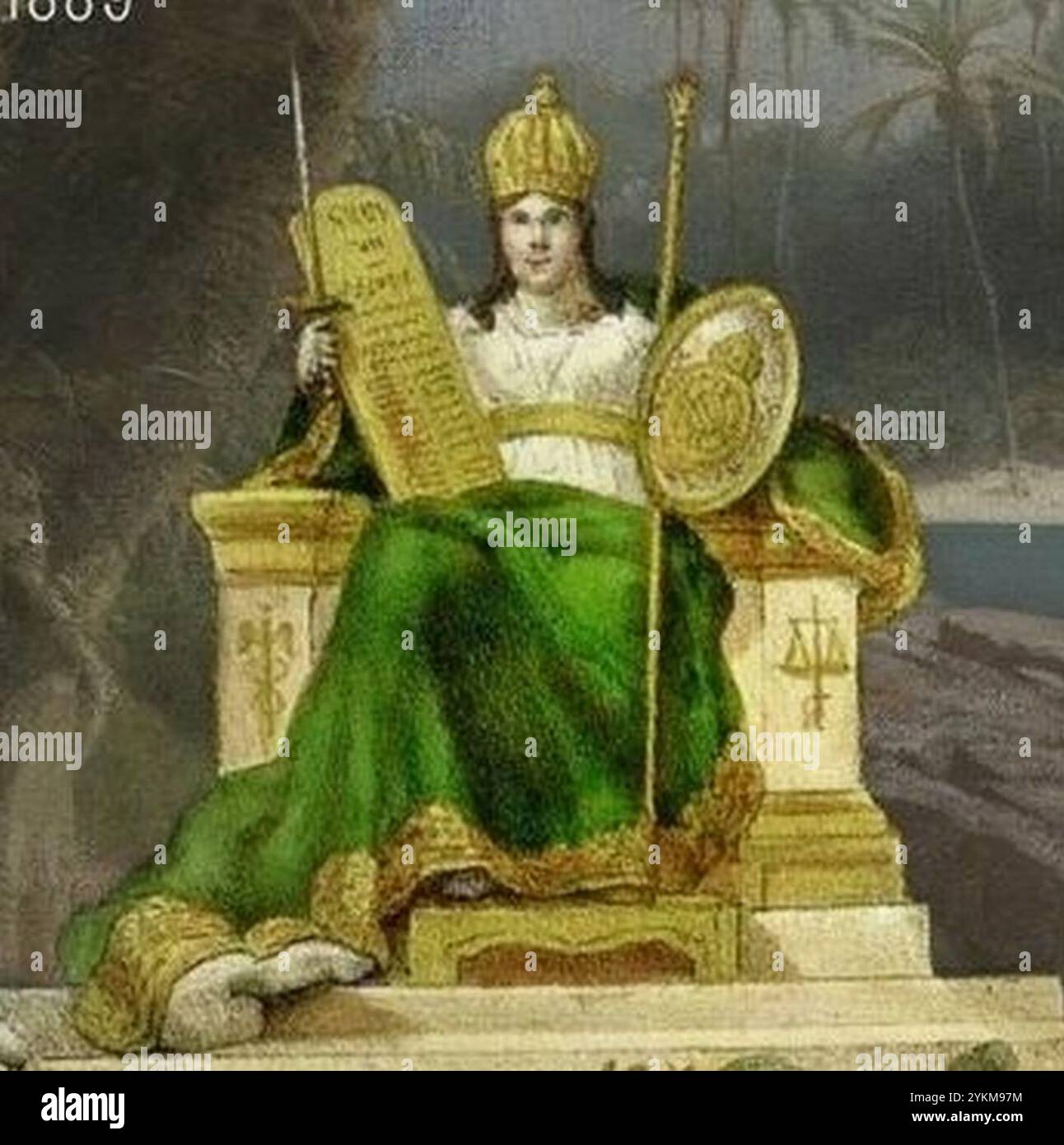 Braziliana ou Brasiliana(Brazil National personification) by J B Debret ...