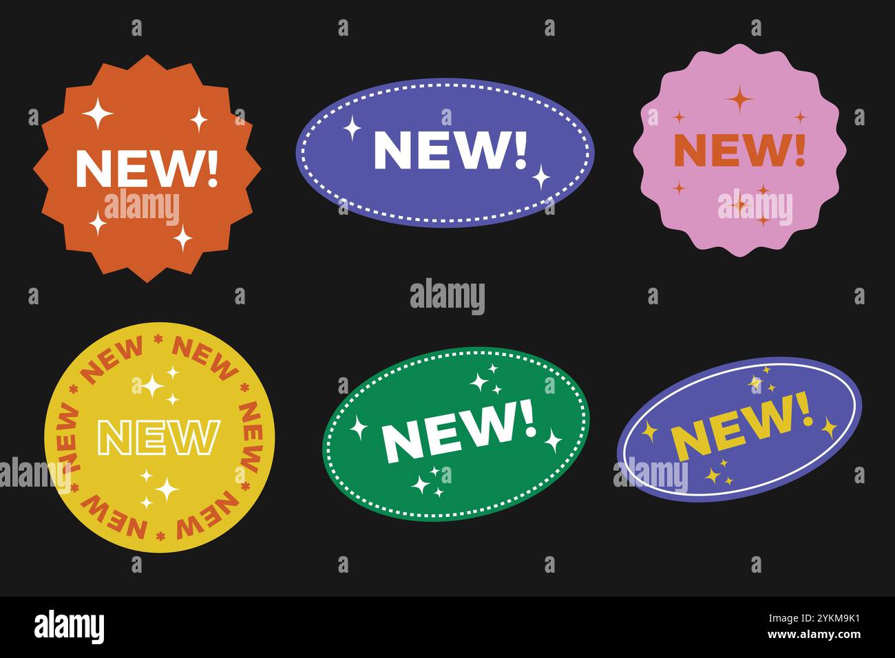 New vintage badge element collection.Vector illustration Stock Vector ...