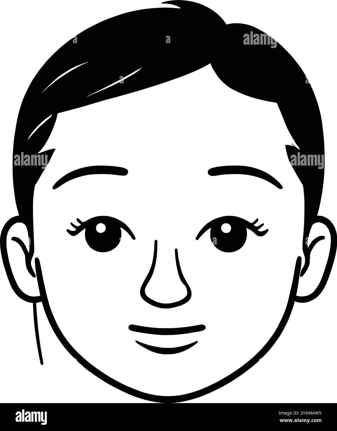 A simple line drawing of face Stock Vector Image & Art - Alamy