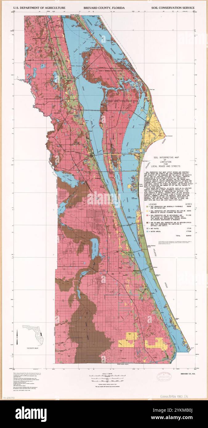 Brevard County, Florida - soil interpretive map of limitation for local ...