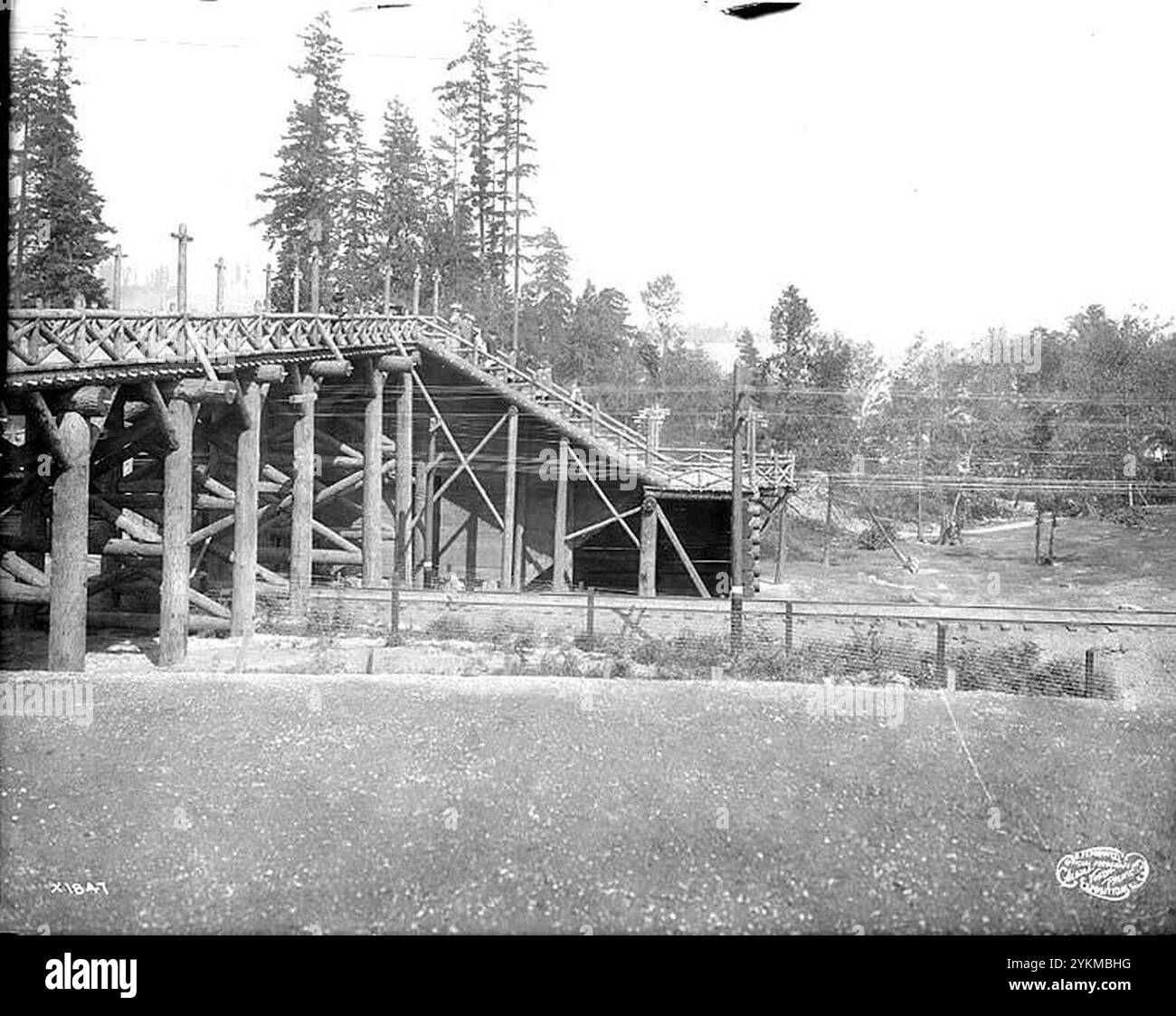 Bridge across Northern Pacific Railroad tracks, Alaska Yukon Pacific ...