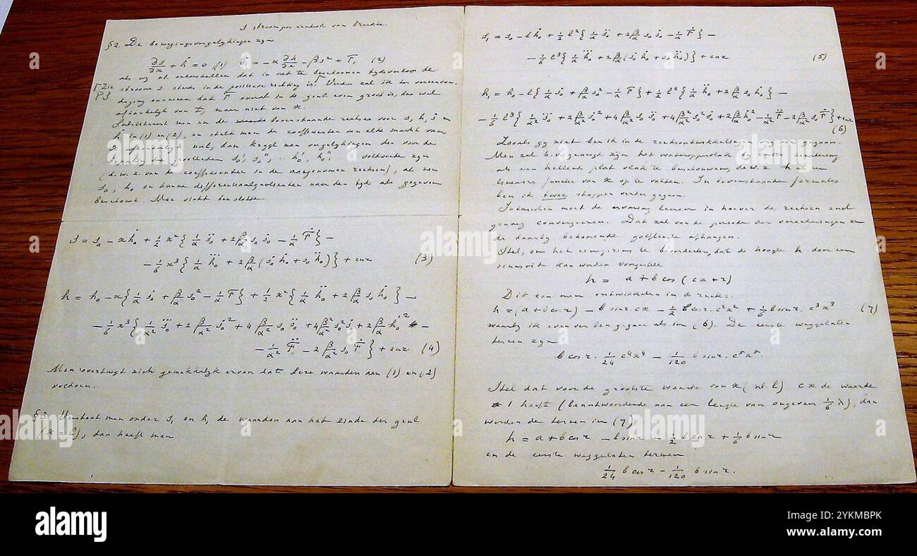 Brief van H.A. Lorentz aan J. Th. Thijsse met een berekening van de ...