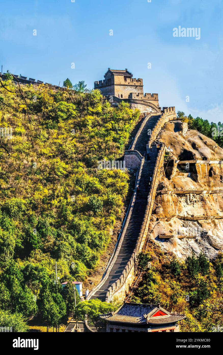 Fall Colors Great Wall Inner Southeast Section Juyongguan Beijing China ...