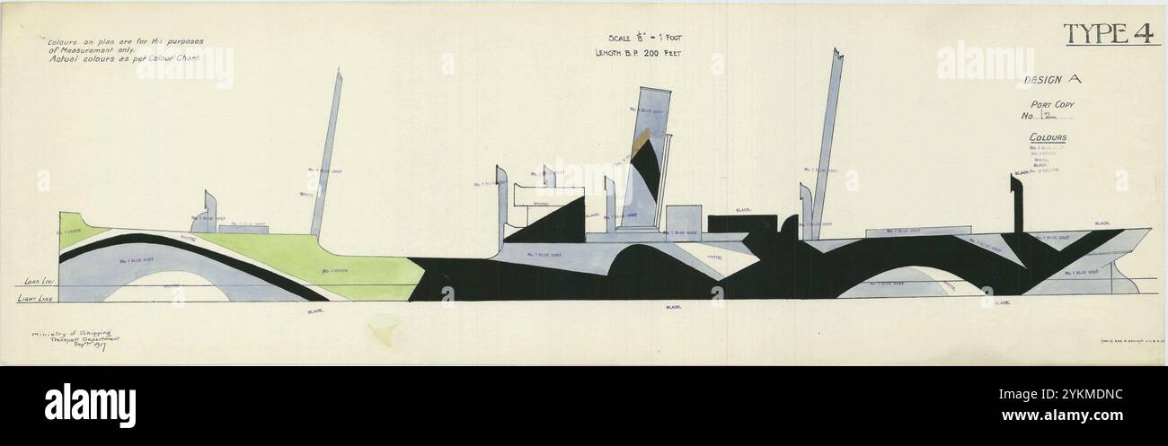 British Camouflage, Type 4, Design A, Port Stock Photo - Alamy