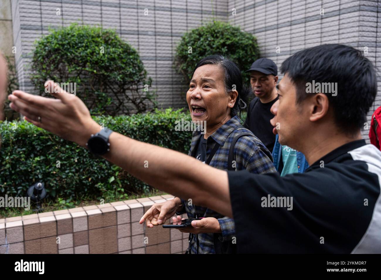 Chan Po-ying, wife of Leung Kwok-hung, one of the defendants in the ...