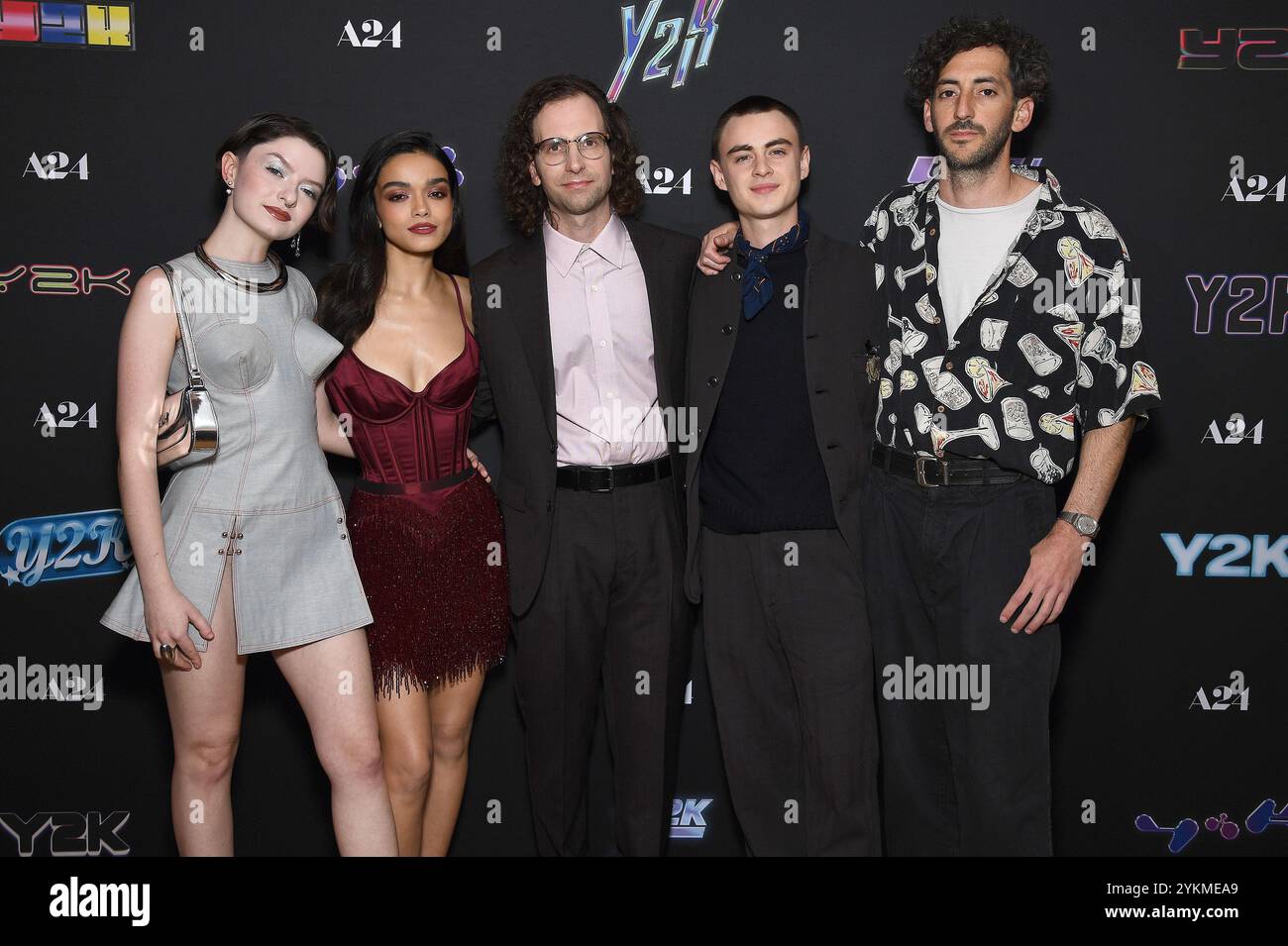(L-R) Lachlan Watson, Rachel Zegler, Kyle Mooney, Jaeden Martell and ...